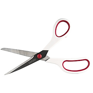 SINGER Fabric Scissors with Comfort Grip, 1-pack, Red & White