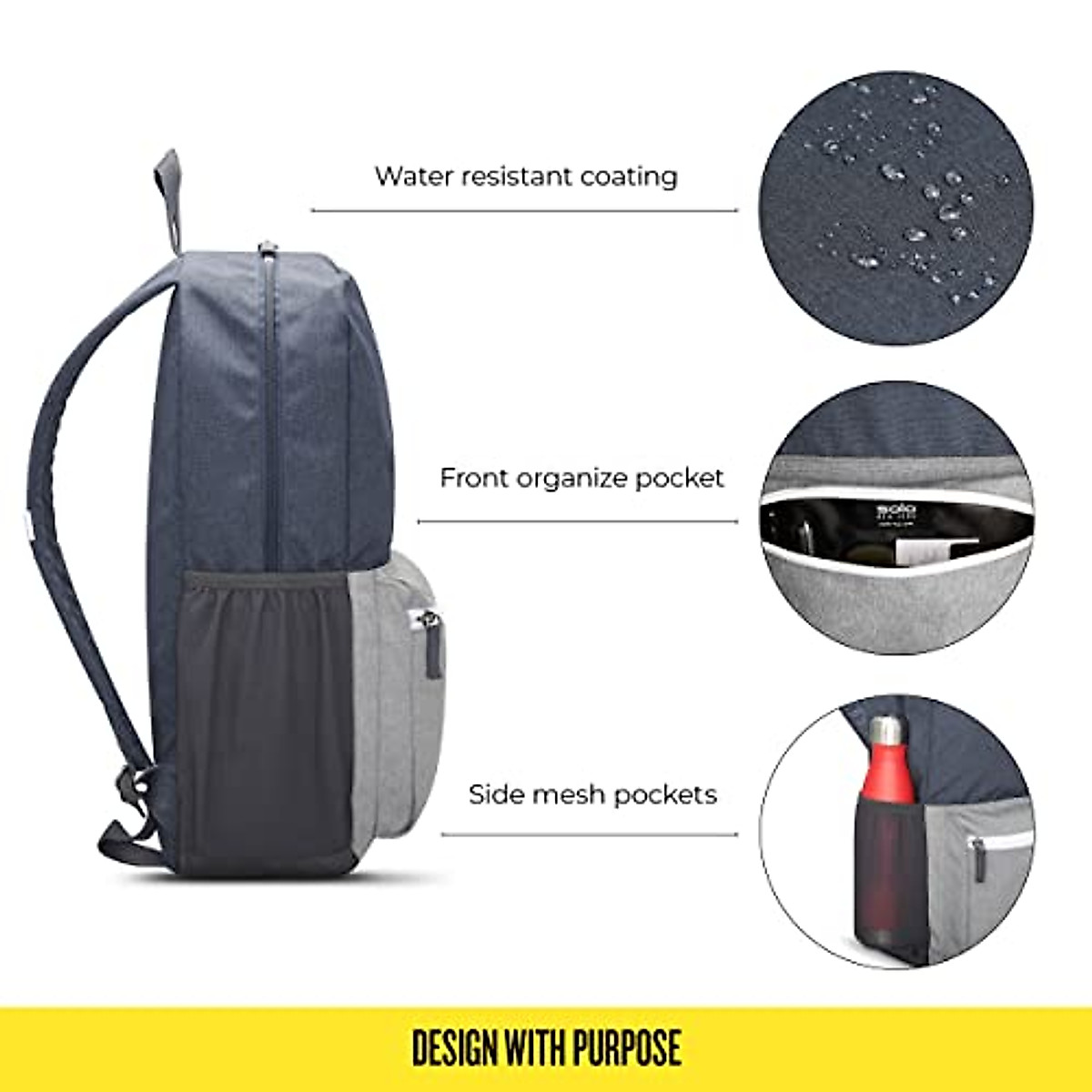 Solo Re:Solve Laptop Backpack, Blue/Gray, 15.6"