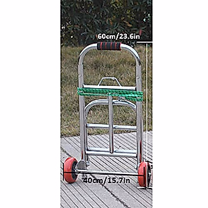 Stainless Steel Folding Trolly Bags for Shopping with Anti Puncture Bearing Wheel and 60 kg Capacity,Silver Shopping Trolley Wheels for Supermarket Shopping(Style #5)(Style #1)