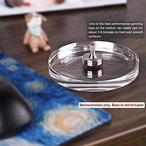 DjuiinoStar High Performance Spinning Top: Long Lasting (Best Record 11:39!), CNC Machined from Solid Stainless Steel, Great Time Killer, EDC Desktop Toy, for Serious Players