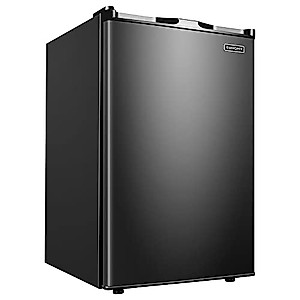 Euhomy Upright freezer, 3.0 Cubic Feet, Single Door Compact Mini Freezer with Reversible Door, Small freezer & RCA RFR321-B-Black-COM RFR321 Single Mini Refrigerator-Freezer Compartment-Adjustable