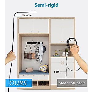 USB C Endoscope for OTG Android Phone, Computer, 5.5 mm Borescope Inspection Snake Camera Waterproof, 16.4 Ft Semi-Rigid Cord with 6 LED Lights, Compatible with Windows PC, MacBook