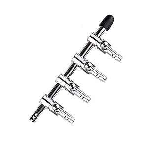 4-Way Air Flow Control Lever Valve with Airline Tubing Connector for Aquarium 2Pcs