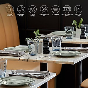 Costa Nova Ceramic Stoneware 13'' Charger Plate - Friso Collection, White | Microwave & Dishwasher Safe Dinnerware | Food Safe Glazing | Restaurant Quality Tableware