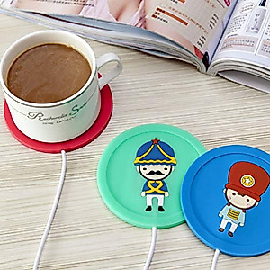 Cabilock Coffee Mug Warmer Creative Cartoon Cup Mug Warmer Pad USB Coffee Tea Beverage Heating Coaster for Home Office (Green)
