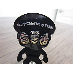 USN Oversized Head Style Male Navy Chief Navy Pride Khaki Uniform CPO Challenge Coin