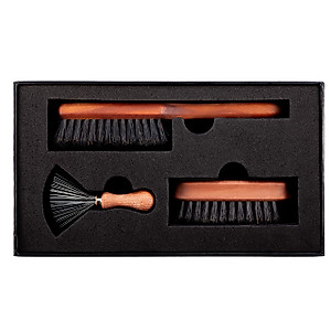 ZilberHaar Beard Brush Grooming Kit - Stiff Bristles Boar Bristles - Ideal for Medium to Long, Thick Beards - Distributes Balm & Oil for Growth/Styling - With Brush Cleaning Tool
