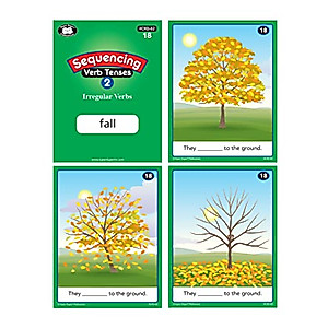 Super Duper Publications | Sequencing Regular and Irregular Verb Tenses Set 2 Fun Deck | Communication and Early Reader Skills Flash Cards | Educational Learning Materials for Children