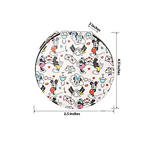 Disney Mickey and Minnie Mouse I Love You Faux Leather Travel Jewelry Box Organizer