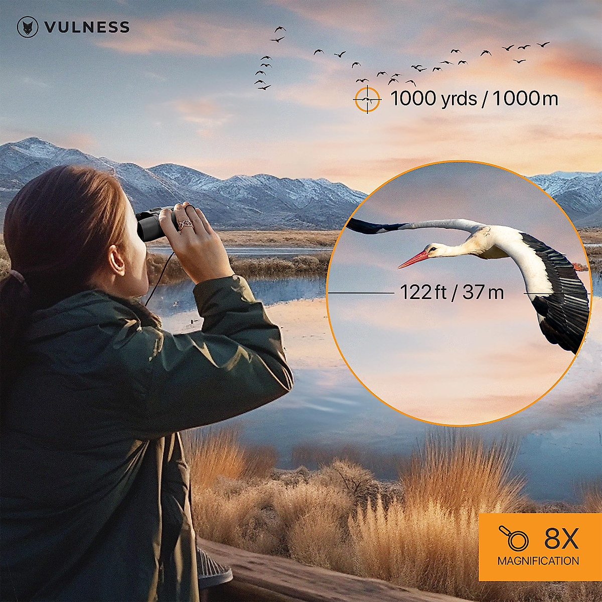 Binoculars for Adults | Compact Small Mini Travel Binocular for Bird Watching High Powered Electronics Cruise Ship Essentials Norwegian Alaska Must Haves Hiking Camping Gear a by VULNESS (Black, 8X21)