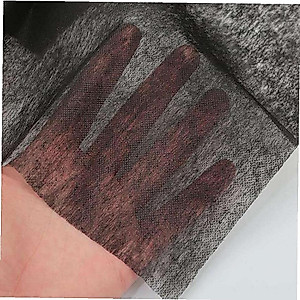 TOSSPER 1pc Non-Woven Interlining Fusible Iron Advanced Interface Fabric Single-Sided Adhesive Black 100cm