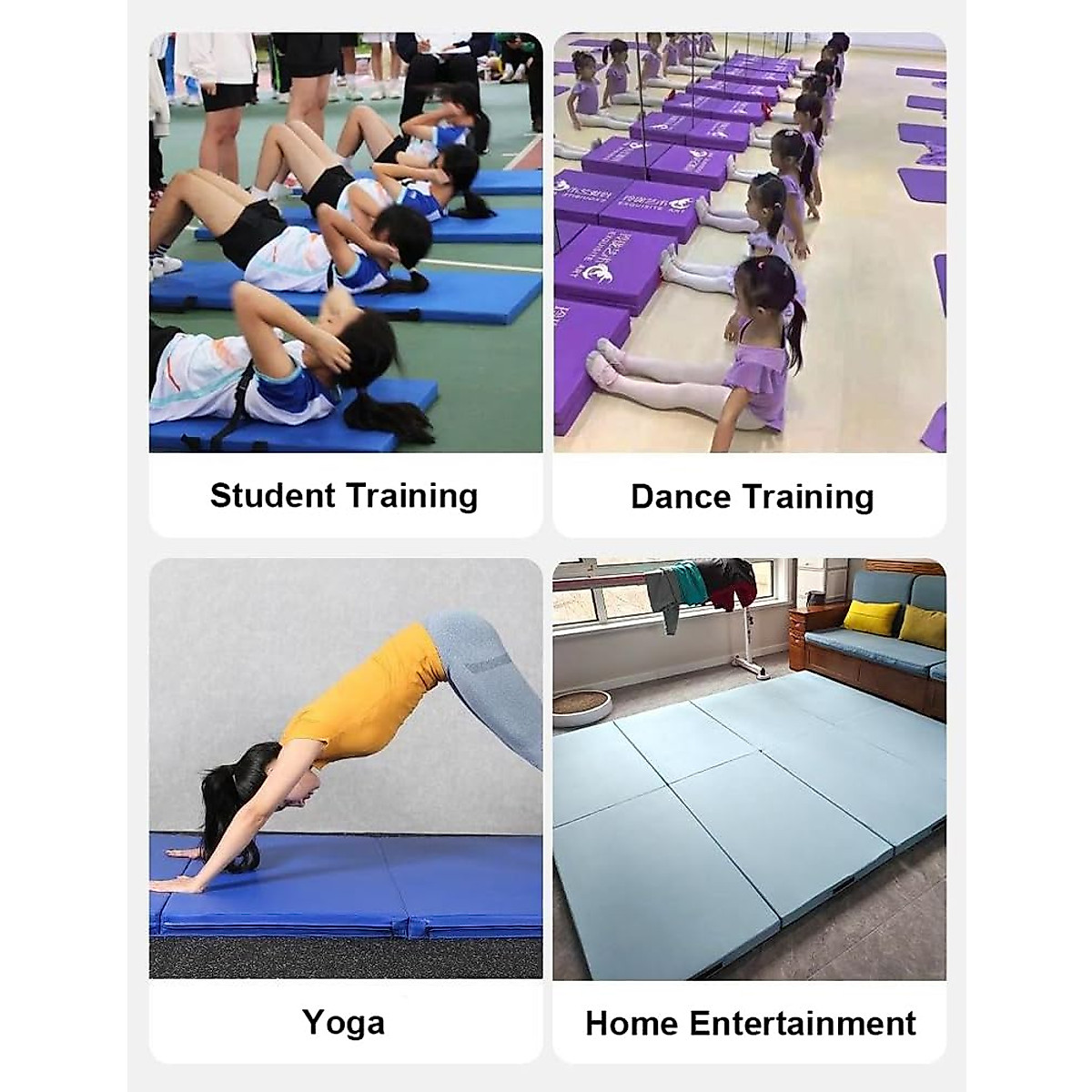 3" Thick Foldable Mattress High Density Foam Floor Guest Bed with Non-Slip Bottom,Single/Twin/Queen/King Size Folding Mattress Portable Travel Camping Mattress (Blue,31"x79"x3")