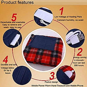 YTFU USB Electric Heated Throw Blanket,Winter Warming Heating Blanket Throw,Electric Heated Shawl and Lap Blanket Emergency Blanket for Car Home Office Traveling Camping
