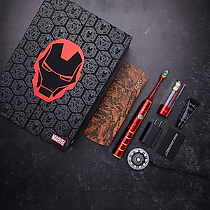 evo IRM-1 Rechargeable Sonic Toothbrush, Marvel Iron Man Electric Toothbrush for Adults, Electric Toothbrush with 4 Toothbrush Heads & Charger Included