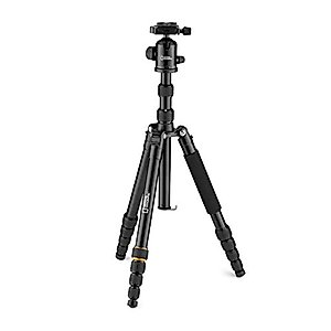 NATIONAL GEOGRAPHIC Travel Photo Tripod Kit with Monopod, Aluminium, 5-Section Legs, Twist Locks, Load up 8kg, Carrying Bag, Ball Head, Quick Release, NGTR002T