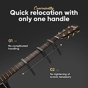 HAVENDI® Capo for Guitar + 3 Picks | Easy to use | Capo for Guitar - Acoustic Guitar, Classical Guitar, Electric Guitar & Ukulele