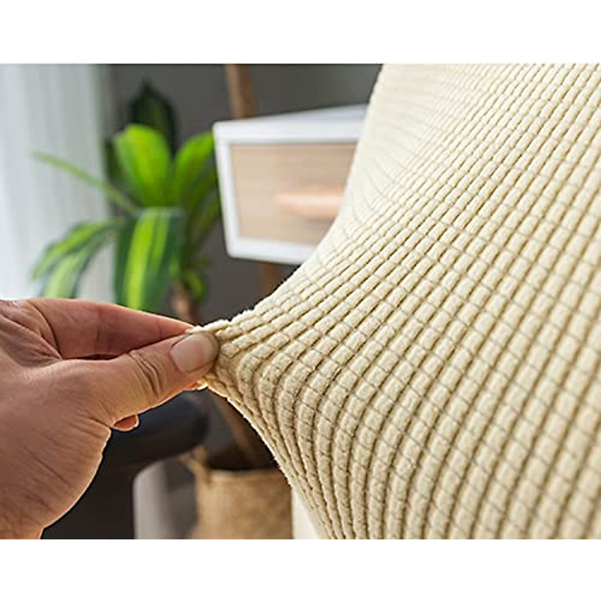 RANARA Armrest Chair Covers Sofa Armrest Protectors Anti-Slip Couch Arm Rest Cover Stretch Fabric Armchair for Chair Sofa Couches Recliner, Set of 2,Black (Color : Dark Brown)