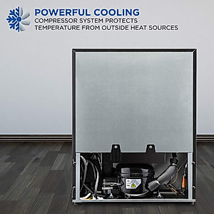 Ivation 62 Can Beverage Refrigerator, Freestanding Ultra Cool Mini Fridge, Beer, Cocktails, Soda, Juice Cooler for Home & Office, Reversible Glass Door & Adjustable Shelving - Stainless Steel