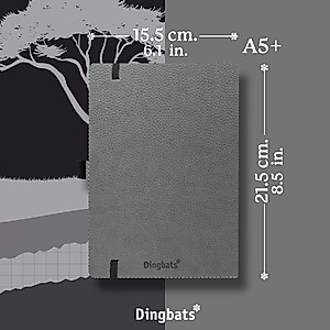 Dingbats* Wildlife Lined Writing Journal Notebook A5 - Vegan Leather Hardcover - Ideal for Work, Travel - Pocket, Elastic Closure, & Bookmark