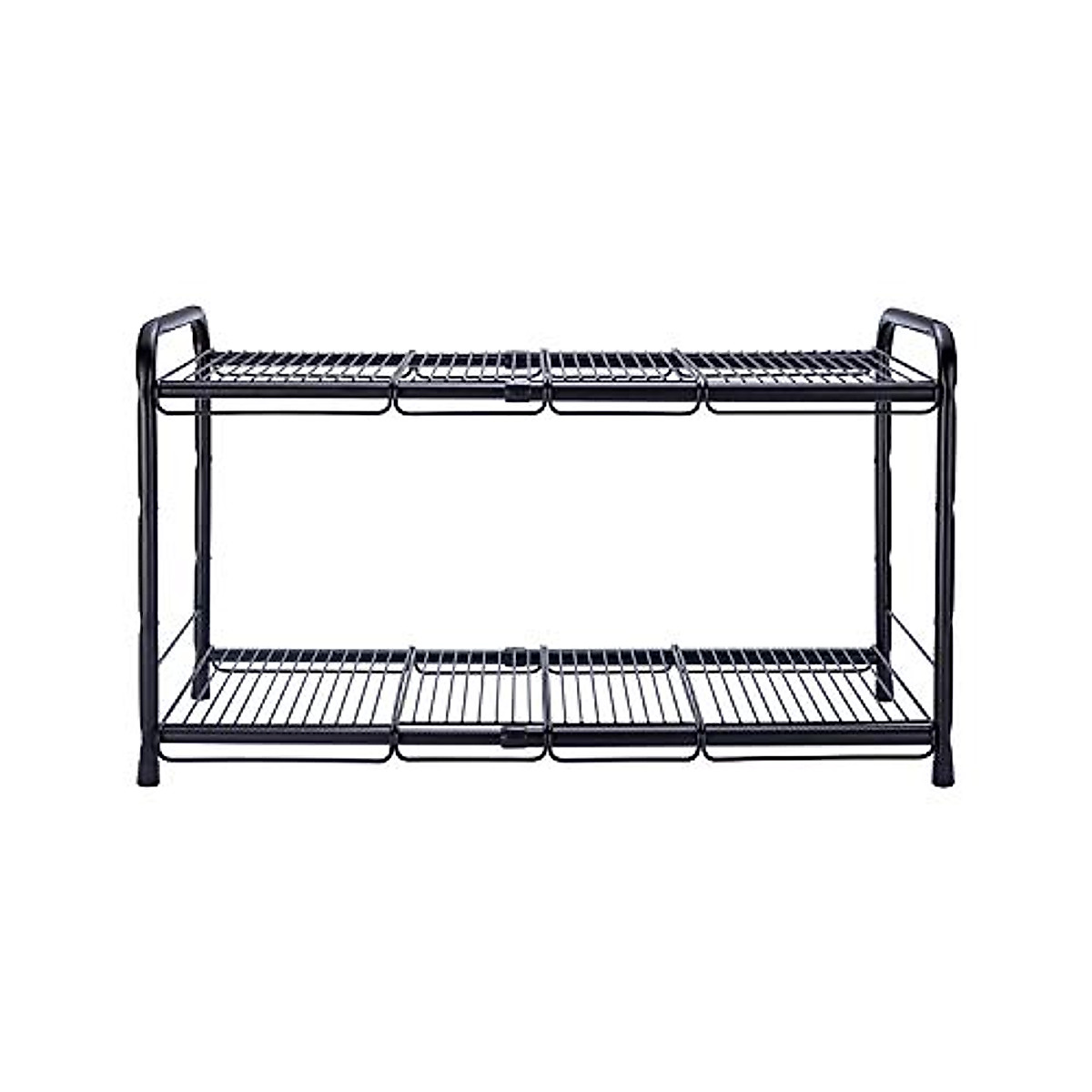 Rice rat Under Sink Organizers and Storage Extendable Under-Sink Organizer Shelf Rack 2 Tiers,black(17-inch to 25-inch)