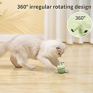 MayMaw Bubble Cat Laser Toy - Automatic Cat Toy with Tumbler Design, Interactive Cat Toy with Catnip/Treat Storage, Fast & Slow Mode for Small to Large Cats Indoor Play