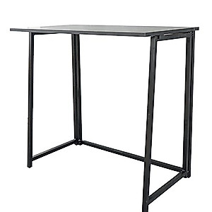 HAINEW Computer Desk Folding Desk Collapsible Gaming Desk Small Desk for Small Spaces Space Saving Computer Table Writing Workstation for Home Office, Black, 31.5" L x 17.72" W x 29.33" H