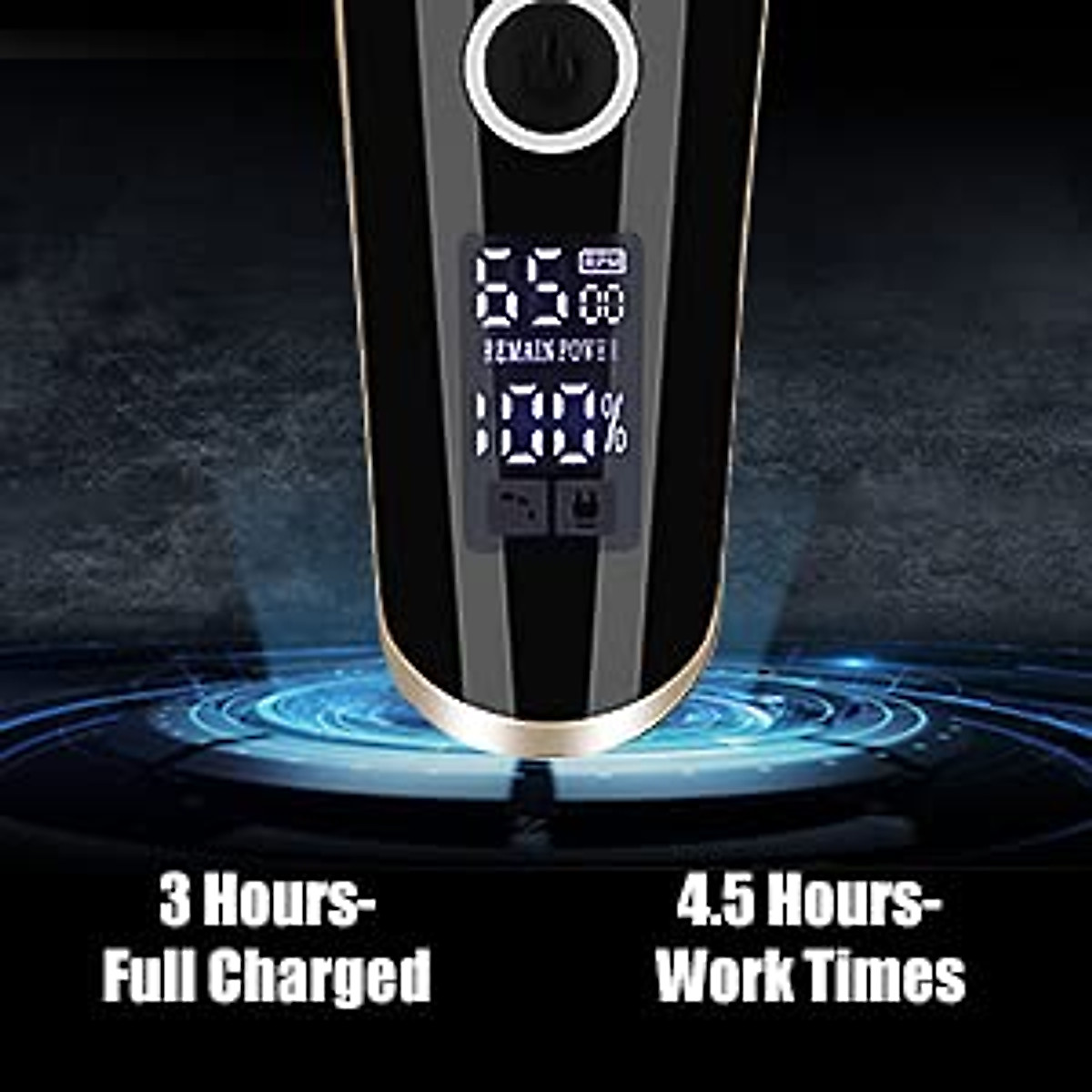 Mefor Beard and Hair Trimmer, Professional Clippers Haircut Kit,Cordless Men's Trimmer with T-Blade,3 Adjustable Speeds,Blade Lubricating Oil,LED Display Guide Combs for Family Use