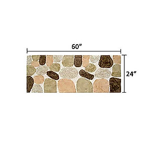 Chesapeake Merchandising Khaki Chesapeake Pebbles Bath Rug Runner (24" x 60")