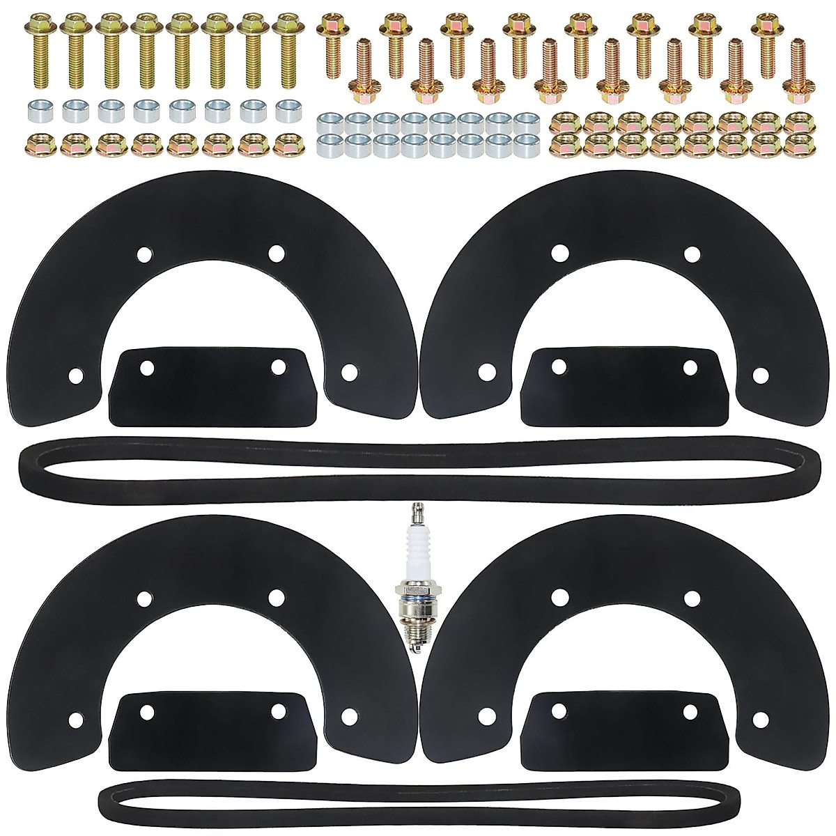 NICHEFLAG HS35 Paddles with 22431-727-013 Belt 23161-952-771 Belt Replace Honda HS35 Paddles, Honda HS35 Snowblower Paddles, 1003375, 1003391, 72521-730-003 72552-730-003 for Honda HS35A Snow Throwers