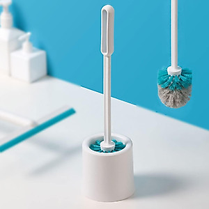 Plastic Toilet Bowl Brush Floor Stand Toilet Brush with Long Handle Toilet Cleaner Brush Home Bathroom Cleaning Accessories