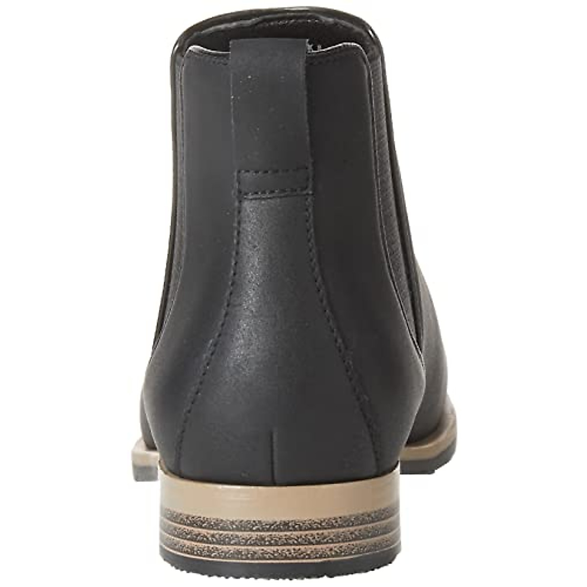 Amazon Essentials Men's Chelsea Boot, Black Faux Leather, 13