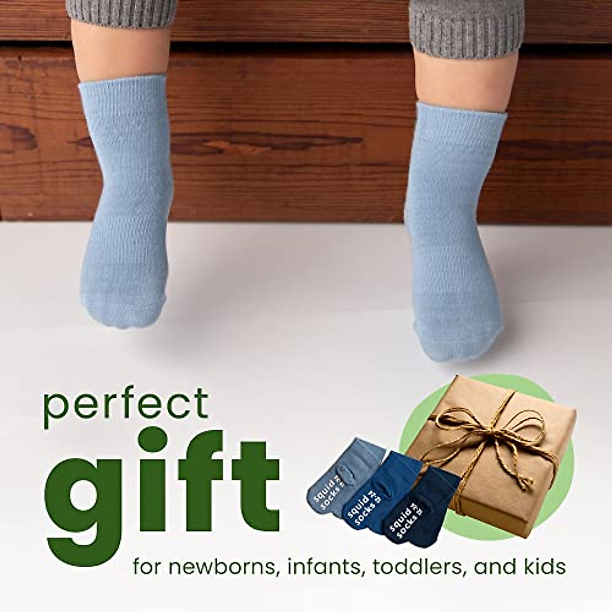 squid socks Viscose from Bamboo Socks | 0-6M, 6-12M, 12-24M, & 2T-3T | Socks that Stay On | As Seen on Shark Tank | Colby