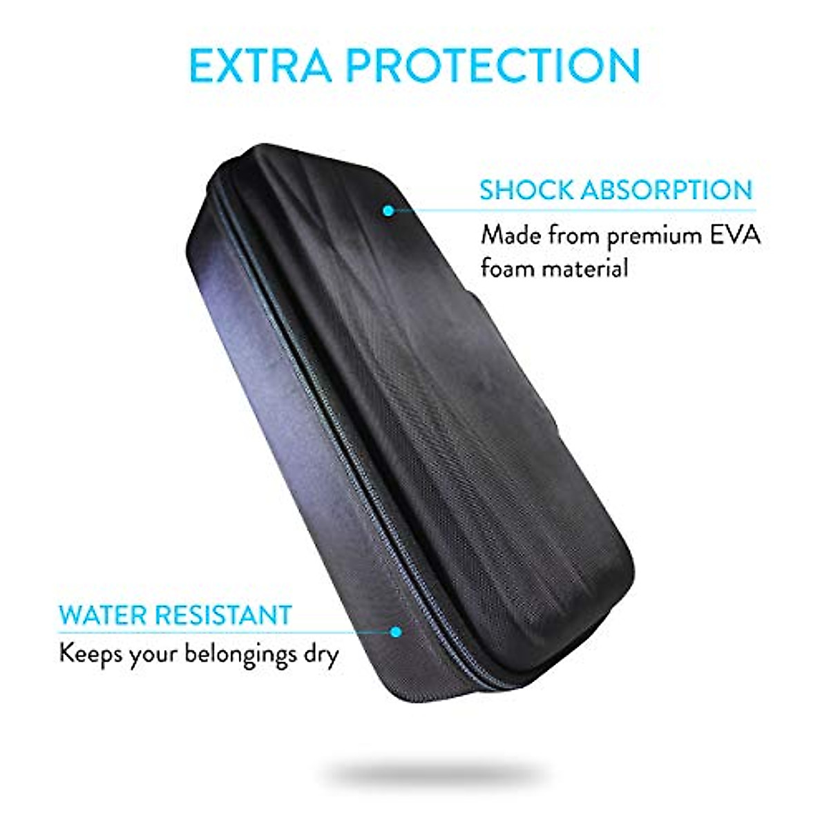 TUDIA EVA Empty Carrying Hard Storage Case Organiser for Writing Stationery Tools/Pens/Pencils/Markers with Hand Carry Handle [CASE ONLY]