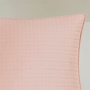 Urban Habitat Duvet Set 100% Cotton Jacquard, Tufts Accent, Shabby Chic All Season Cover for Comforter, Matching Shams, Decorative Pillows, Twin/Twin XL (68 in x 92 in), Pink 5 Piece