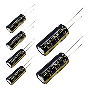 Replacement for 6 pcs Panasonic FM Series Capacitors 6.3V 2200uf Low Impedance