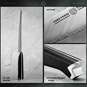 Vosteed 8 Inch Chef Knife Professional Cooking Knife For Kitchen Razor Sharp Kitchen Knife With Sheath-9CR18MOV High Carbon Stainless Steel Knife With G10 Handle, Gift Box - Morgan Series