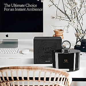 ESNA HOME Luxury Natural Soy Scented 3 Wicks Candle | 19.4oz 110 Hours Long Burn Candles for Home Scented | Lemon Grass Essential Oil Couples | Aromatic Candle Premium Ideas for Mom She’ll Simply Love