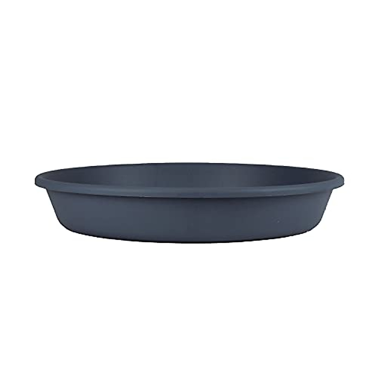 The HC Companies 8 Inch Round Plastic Classic Plant Saucer - Indoor Outdoor Plant Trays for Pots - 8.5"x8.5"x1.5" Slate Blue