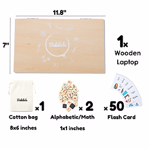 Montessori Toys for 3 4 5 6 7 8 Years Old 11.8" My First Laptop Fun Learning Pretend Play for Boys & Girls Preschool Learning Activities