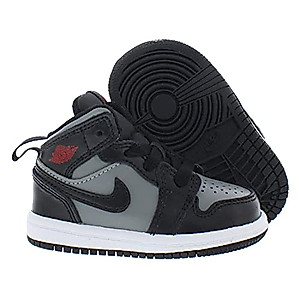 Jordan Toddler's 1 Mid Black/Gym Red-Particle Grey (640735 096) - 4