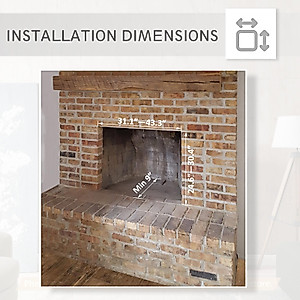 LegendFlame Carl 35 Inches with Trim Kit, Electric Fireplace Insert, Fireplace Heater 750/1500W, Fire Crackling Sound, Adjustable Flame Speed, Remote Control, Black…