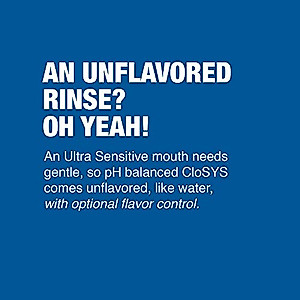 CloSYS Ultra Sensitive Mouthwash, 3.4 Ounce Travel Size (48 Count), Unflavored, Alcohol Free, Dye Free, pH Balanced, Helps Soothe Entire Mouth