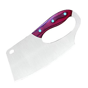 ADANTI Cleaver Knife,Meat Cleaver, Lady Kitchen Knife Labor Saving Cooking Knife Stainless Steel Chef Slicing Meat Vegetable Chopping Knife Cleaver Cooking Tools, ADANTI9852