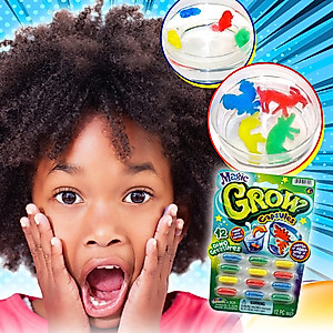JA-RU Magic Grow Capsules (12 Pack,144 Capsules) Sea Creatures, Dinosaur, Animal Farm Toys. Water Growing Toys for Kids. Expanding Foam Bath Toys. Animal Party Favors Fidget Toy. J-305-12p