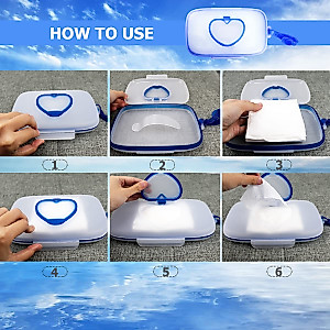 DOERDO Portable Baby Wipe Dispenser Wet Wipe Box, Baby Wipe Holder with Lid, Tissue Case for Keeps Baby Wipe Fresh and Safe