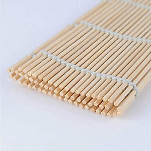 JapanBargain, Set of 2 Sushi Roller Sushi Mat Bamboo Sushi Rolling Mat Sushi Maker, 9.5 inches Square (Yellow Mats)