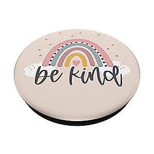 Be Kind - Cute Rainbow Positive Quotes Inspirational Saying PopSockets Swappable PopGrip