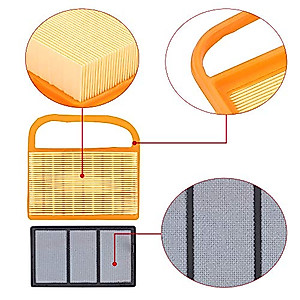 Panari TS410 TS420 Air Filter (Pack of 5) Air Filter + Pre Cleaner for TS410 TS420 TS410Z TS420Z Concrete Cut Off Saw for Stihl Concrete Saw Stihl TS420 Air Filter Parts