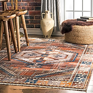 nuLOOM Vintage Deborah Tassel Area Rug, 4x6, Rust