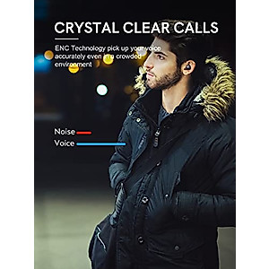 QCY HT01C Hybrid Active Noise Cancelling Wireless Earbuds, in-Ear Detection Headphones, IPX6 Waterproof Bluetooth 5.1 Stereo Earphones, Light-Weight, Immersive Sound Premium Deep Bass Headset